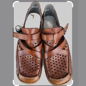 Rieker | Shoes | Rieker Antistress Shoes Brand New Brown Leather Buckle ...
